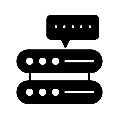 Chat Bubble With Data Server Showing Concept Vector Of Server Notification 24149842 Vector Art