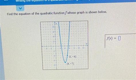 Answered Find The Equation Of The Quadratic Function Fwhose Graph Is