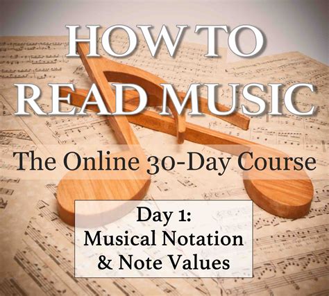 How To Read Music Day 1 Musical Notation Note Values Babe Of Composition