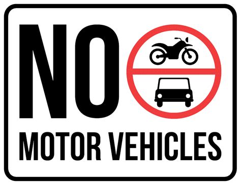 No Motor Vehicles Sign Template Download Printable Pdf Templateroller