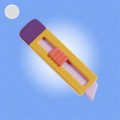 Premium Psd 3d Illustration Of School Cutter Icon