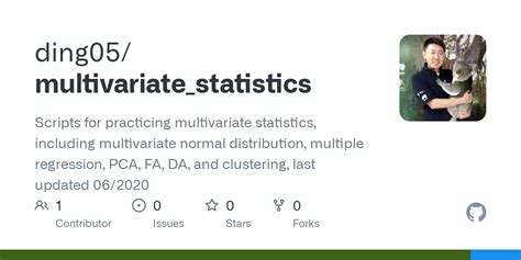 GitHub Ding05 Multivariate Statistics Scripts For Practicing