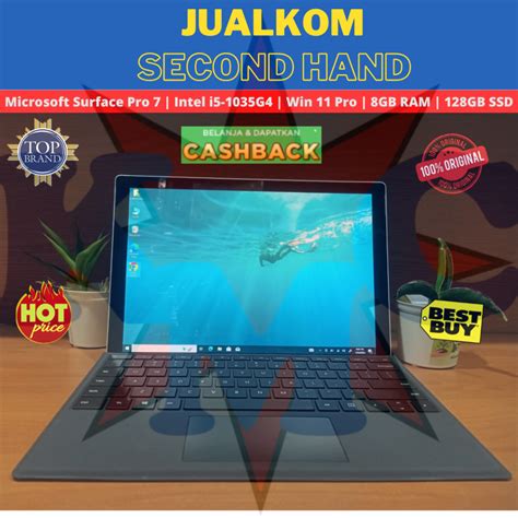 Jual Microsoft Surface Pro 7 Touch I5 1035g4 123 8gb 128gb Ssd W11