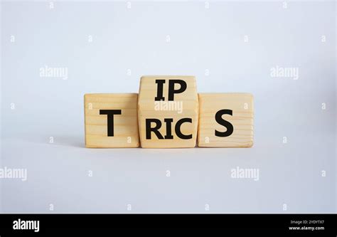 Tips And Tricks Symbol Wooden Cubes With Words Tricks And Tips