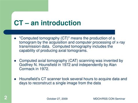 Ppt Computed Tomography Ct Proposed Rules For Radiation Safety