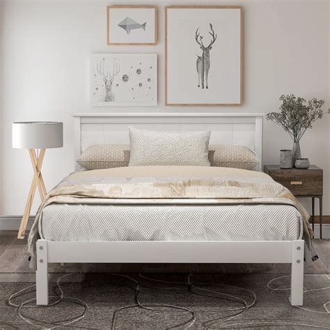 White And Wood Bed
