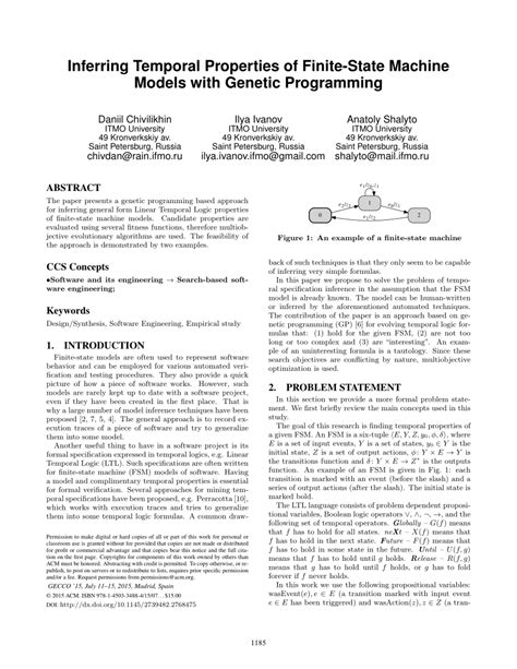 Pdf Inferring Temporal Properties Of Finite State Machine Models With