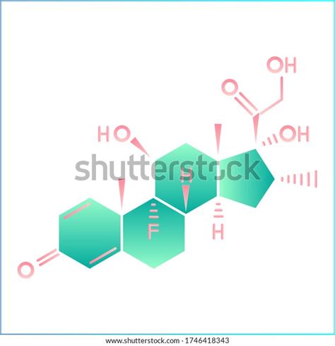 Vector Dexamethasone Corticosteroid Chemical Structural Formula Stock Vector Royalty Free