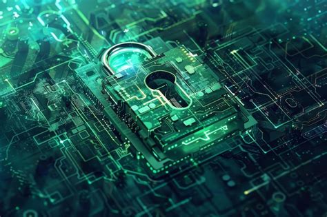 Se Coloca Una Cerradura En La Parte Superior De Un Circuito Informático Que Indica Seguridad Y