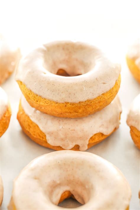 Baked Pumpkin Donuts With Maple Glaze Live Well Bake Often