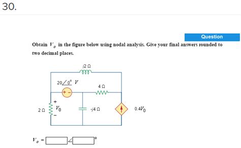 Solved Obtain V O In The Figure Below Using Nodal Analysis Chegg