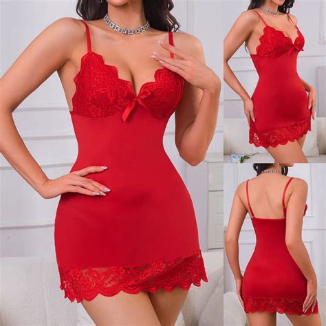 Aboser Night Gowns For Adult Womens Sexy Lace Pajamas Nightshirts