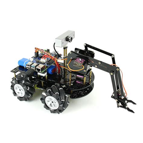 Raspberry Pi B Mecanum Wheel Robotic Arm Mechanical Claw Programming