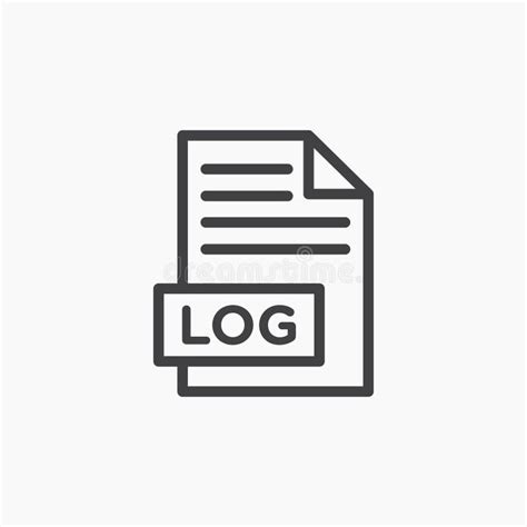 Log Fileline In Thin Line Black Color Flat Simple Vector Symbols