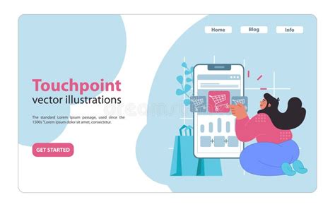 Touchpoint Concept Optimizing Customer Interaction Stock Vector