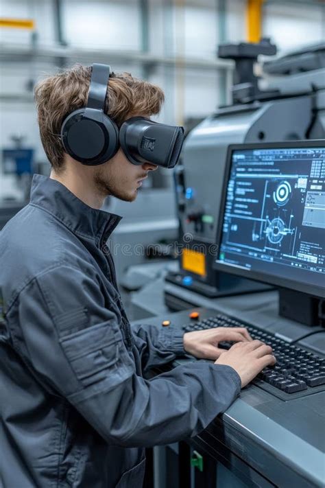 Operator Immersed In Vr Simulation Optimizing Milling Process With Digital Twin Technology