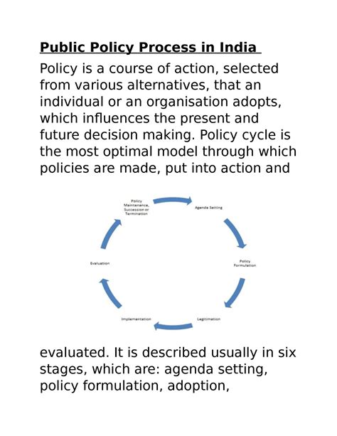 Public Policy Process