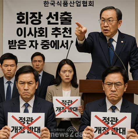 한국식품산업협회 이사회가 회장 선출 정관 개정체육관 선거 논란