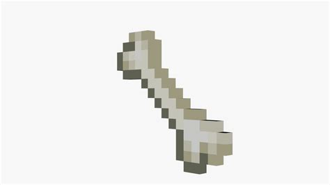 3d Model Minecraft Bone Vr Ar Low Poly Cgtrader