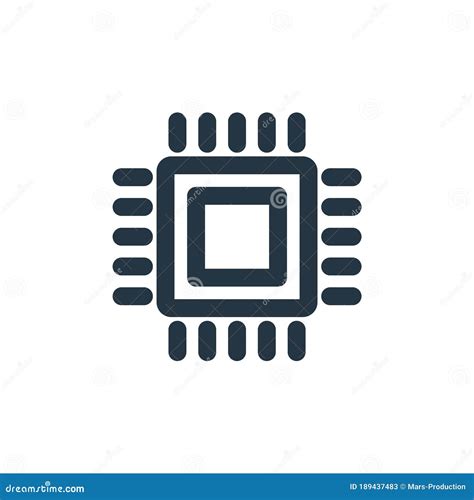 Microcircuit With Bios Chip Solid Icon Pcrepair Concept Bios Chip