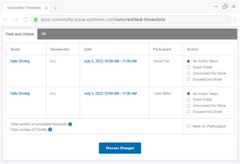 Credit Management · Sona Systems