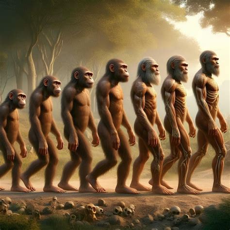 The Evolution Of The Human Species Premium Ai Generated Image