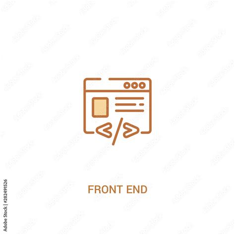 Front End Concept 2 Colored Icon Simple Line Element Illustration