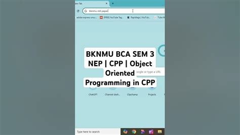 Bknmu Bca Sem 3 Nep Cpp Object Oriented Programming In Cpp Youtube