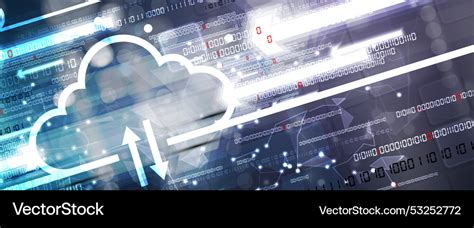 Abstracting The Complexities Of Cloud Technology Vector Image