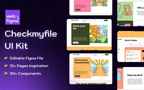 Checkmyfile Saas Website Ui Kit Finance Landing Page Ui Design Ui