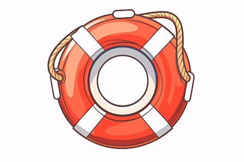 A Red And White Life Preserver Premium Ai Generated Image