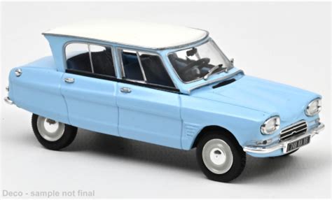 Diecast Model Cars Citroen Ami 6 118 Bos Models Break Blue 1967