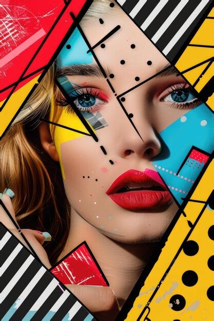 Premium Photo Nostalgic Pop Art Collage Vibrant Retro Vibes In