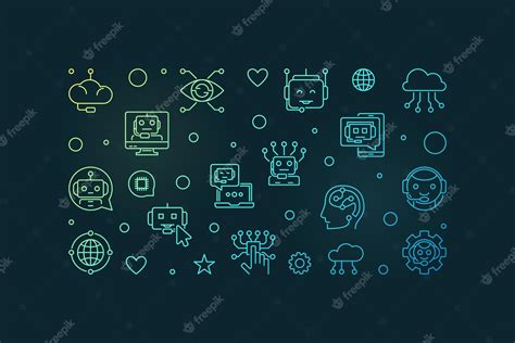 Premium Vector Chatbot Thin Line Horizontal Vector Modern Banner Chatterbot Software Linear