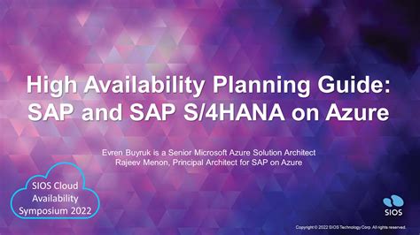 Ha Planning Guide Sap And Sap S4hana On Azure Sios