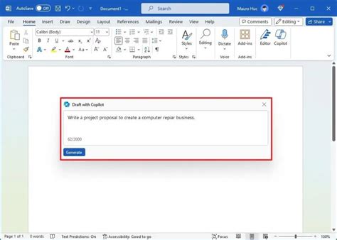 cara menggunakan copilot di word untuk microsoft 365 di windows 11