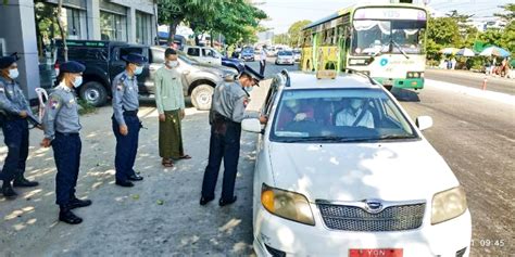 ဒေါပုံမြို့နယ်တွင် Stay At Home ကာလ မလိုအပ်ပဲ ပြင်ပသို့ သွားလာလျက်ရှိသည့် မော်တော်ယာဉ်များ မရ