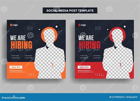 We Are Hiring Social Media Post Banner Template Or Job Vacancy Square