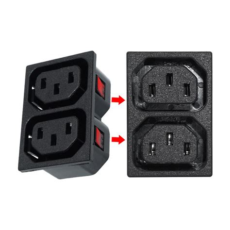 HD 102 HD 103 HD 104 IEC C13 C14 Embedded 3 Hole AC Power Plug Female Socket Embedded Multi