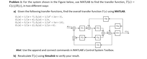 solved problem 1 for the system shown in the figure below
