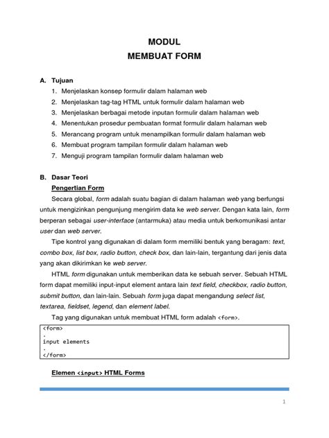 Modul 05 Membuat Form Pdf