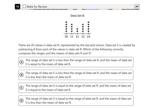 14mark For Reviewdata Set Rthere Are 20 Values In Data Set R Repres