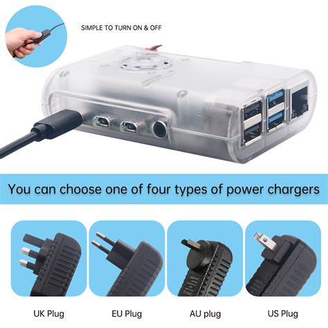 Keyestudio Original Raspberry Pi 4B Starter Kit Complete Device Kit With UK Plug Power Supply