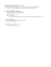 LAB Driving Costs Functions Txt LAB Driving Costs Functions Define Your