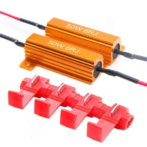 2x Load Resistor 50w 12v Led Decoder Fix Error Code Hyper Flash Turn Signal Decoder