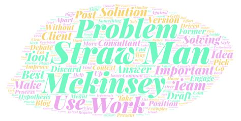 The Straw Man An Important Tool For McKinsey Style Problem Solving