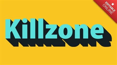 Killzone Green 3d With Long Shadow Text Effect Generator
