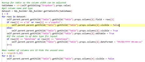 Hide Id Column From Table Component Ignition Inductive Automation Forum