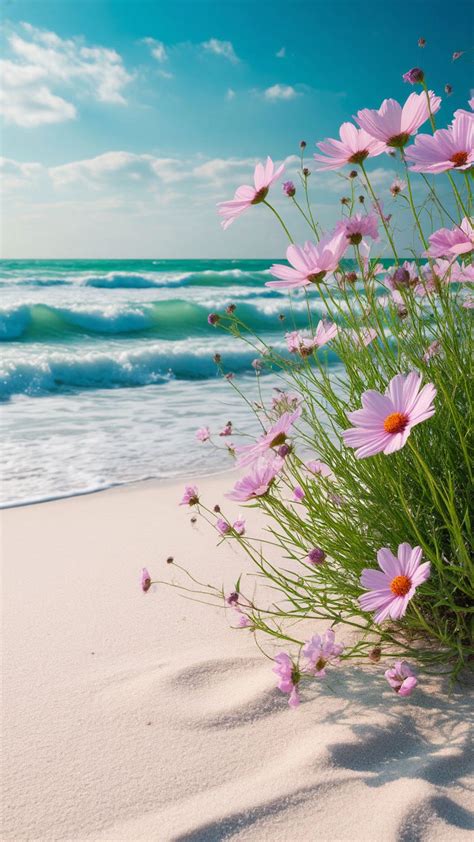 Flowers Sea Beach Summer Vibe 🌊🌊🌊 Летние обои Обои андроид