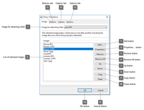 topic fancy transitions dialog